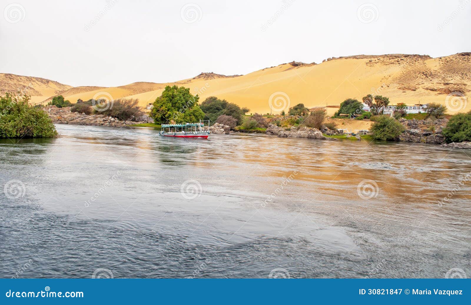 Rivier Nijl in Egypte stock afbeelding. Image of afrika - 30821847