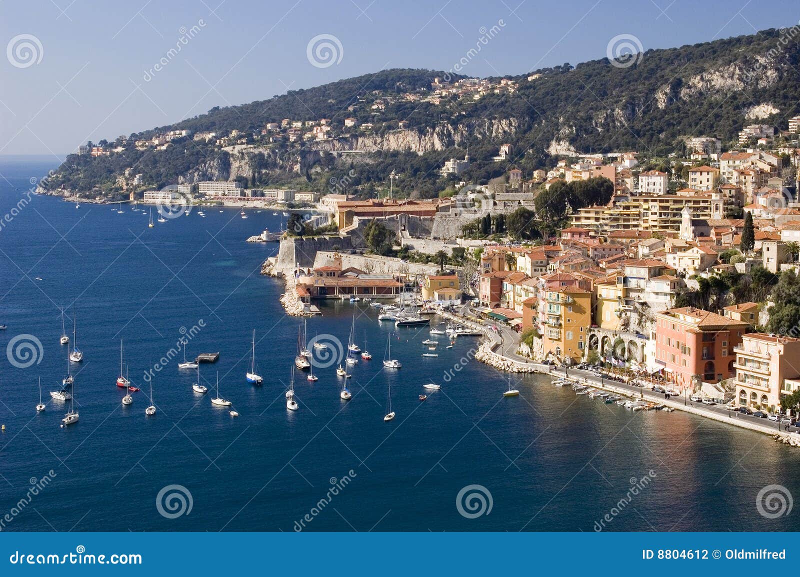 Riviera waterfront village stock photo. Image of coastal - 8804612