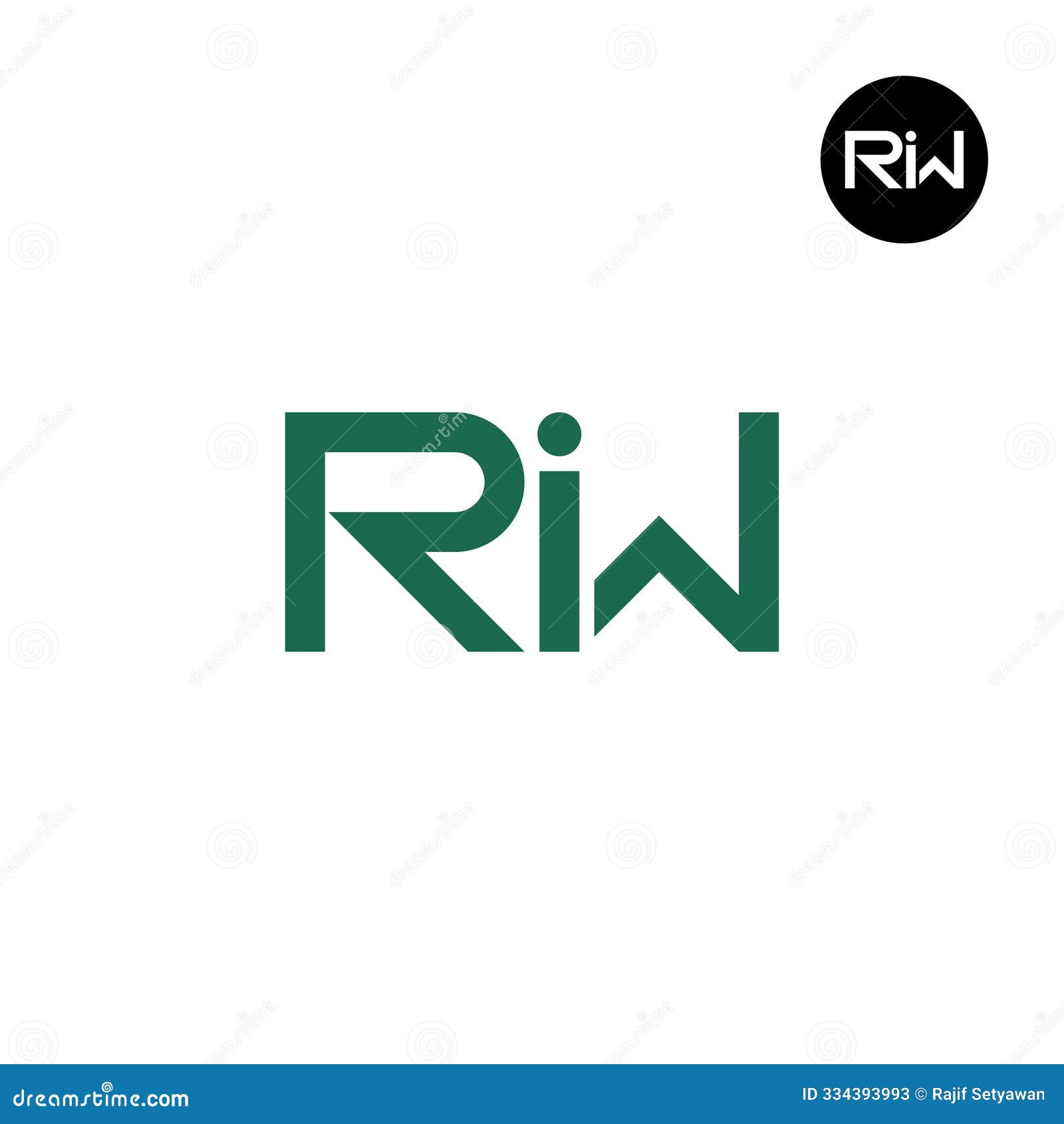 RIW Logo Letter Monogram Design Stock Vector - Illustration of logo ...