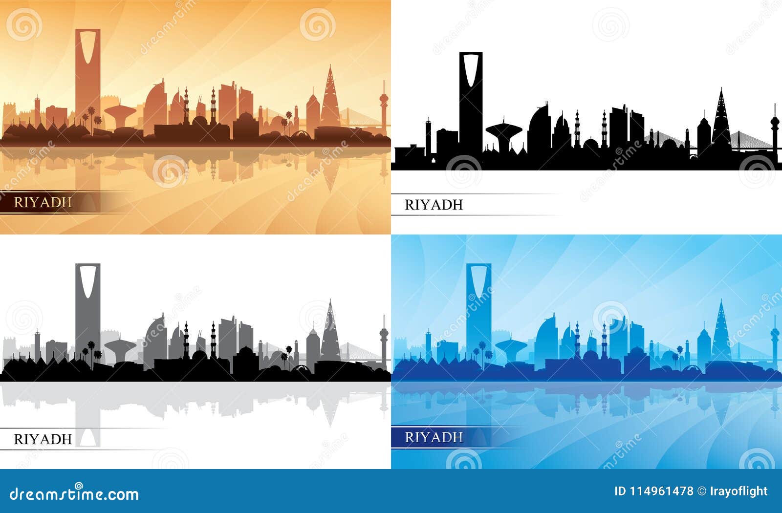 Riyadh City Skyline Horizontal Banner. Vector Illustration ...