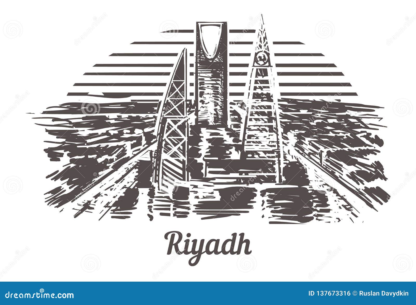 Riyadh Hand-lettering Calligraphy. Cartoon Vector | CartoonDealer.com ...