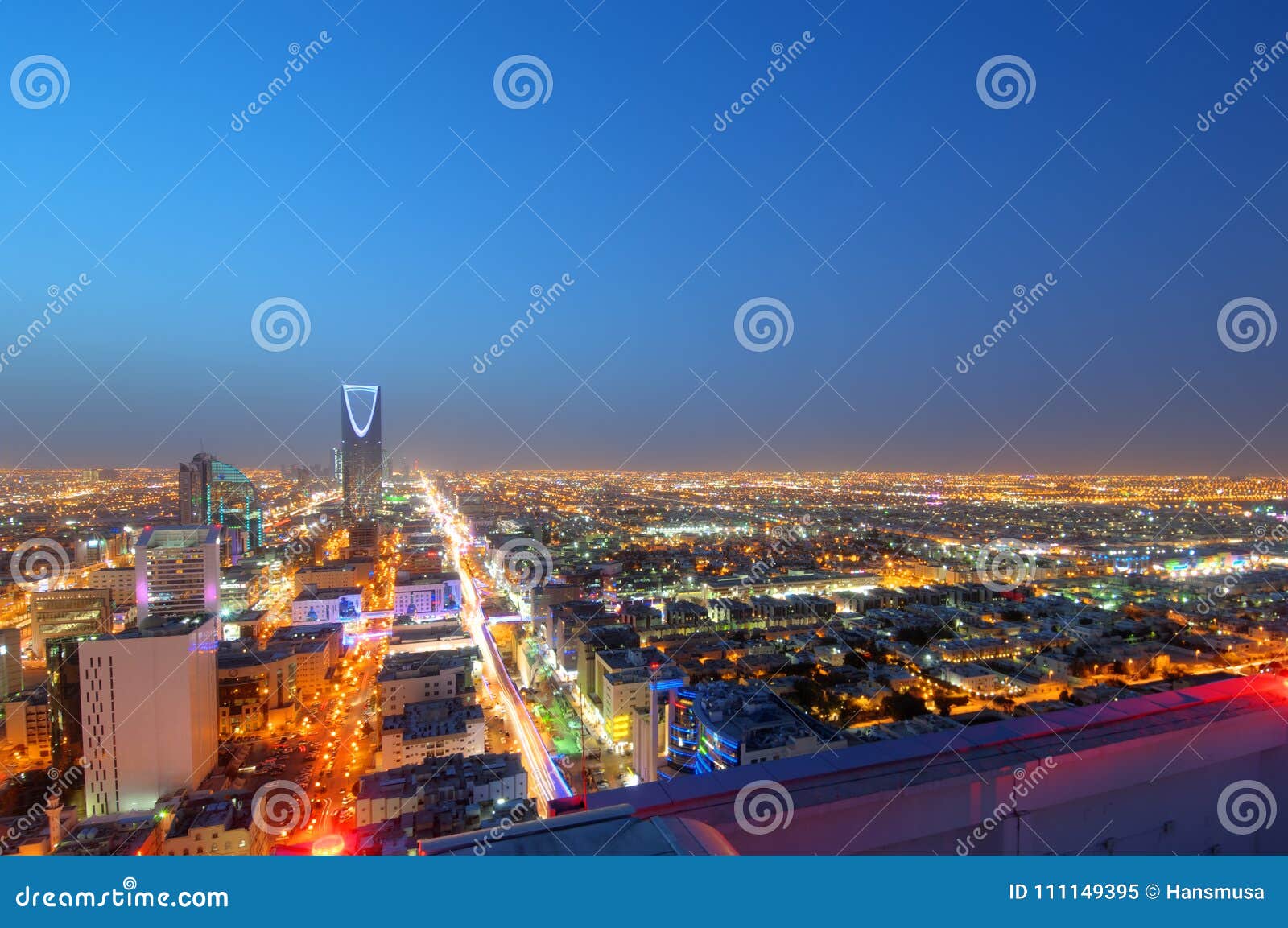 Riyadh Skyline Night View #10 Stock Image - Image of development ...