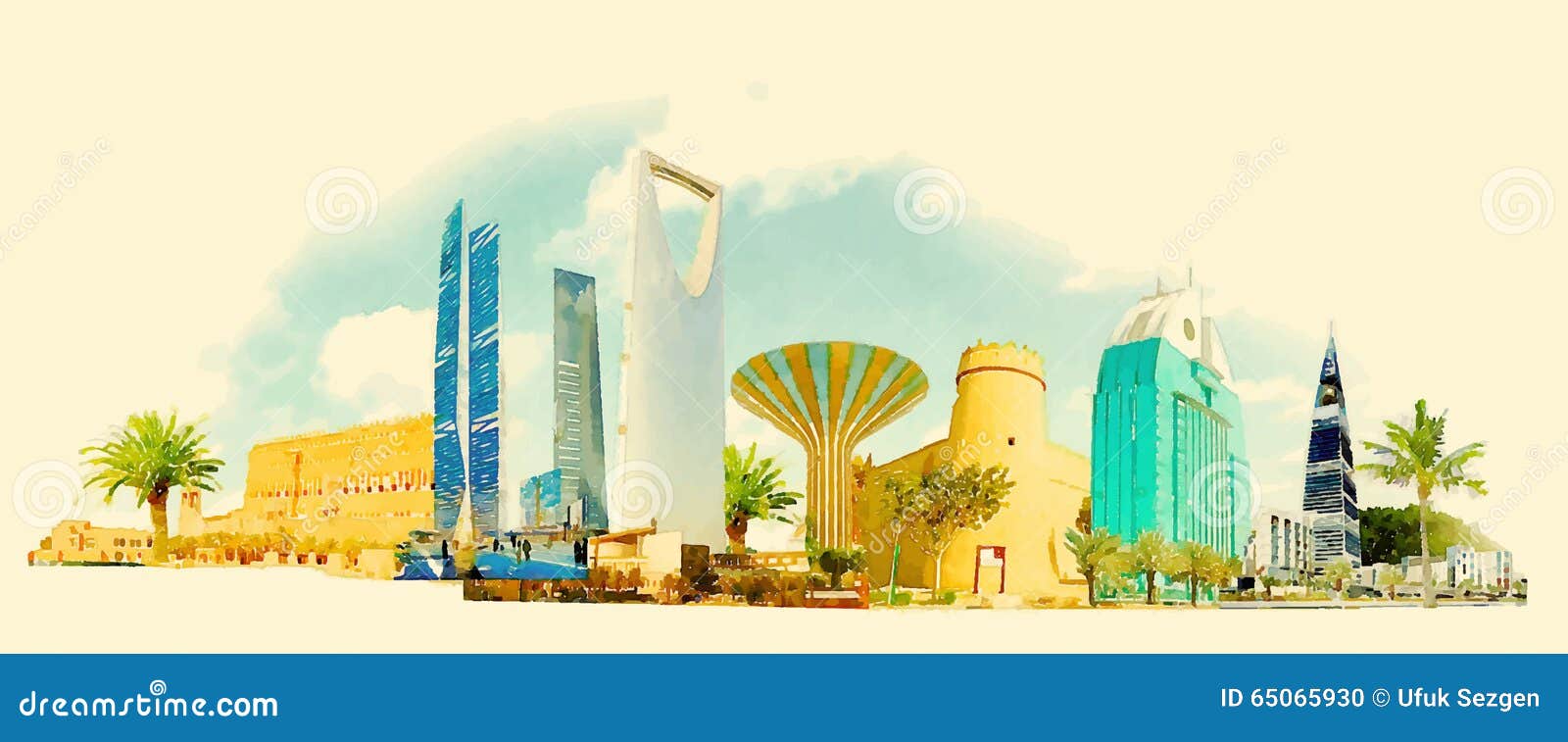 Riyadh stock vector. Illustration of cityscape, riyadh - 65065930