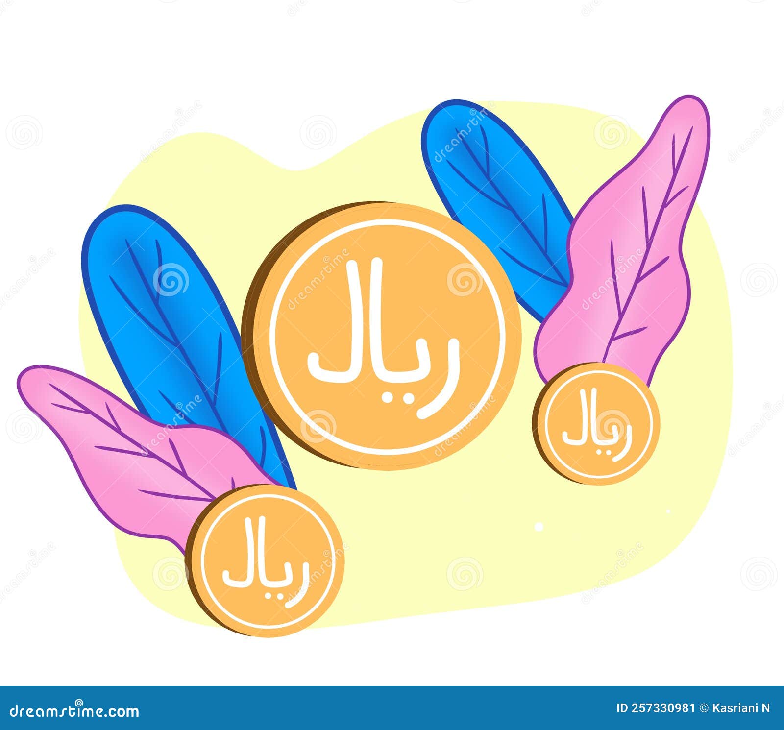 Riyal Currency Illustration from Saudi Arabia Stock Illustration ...