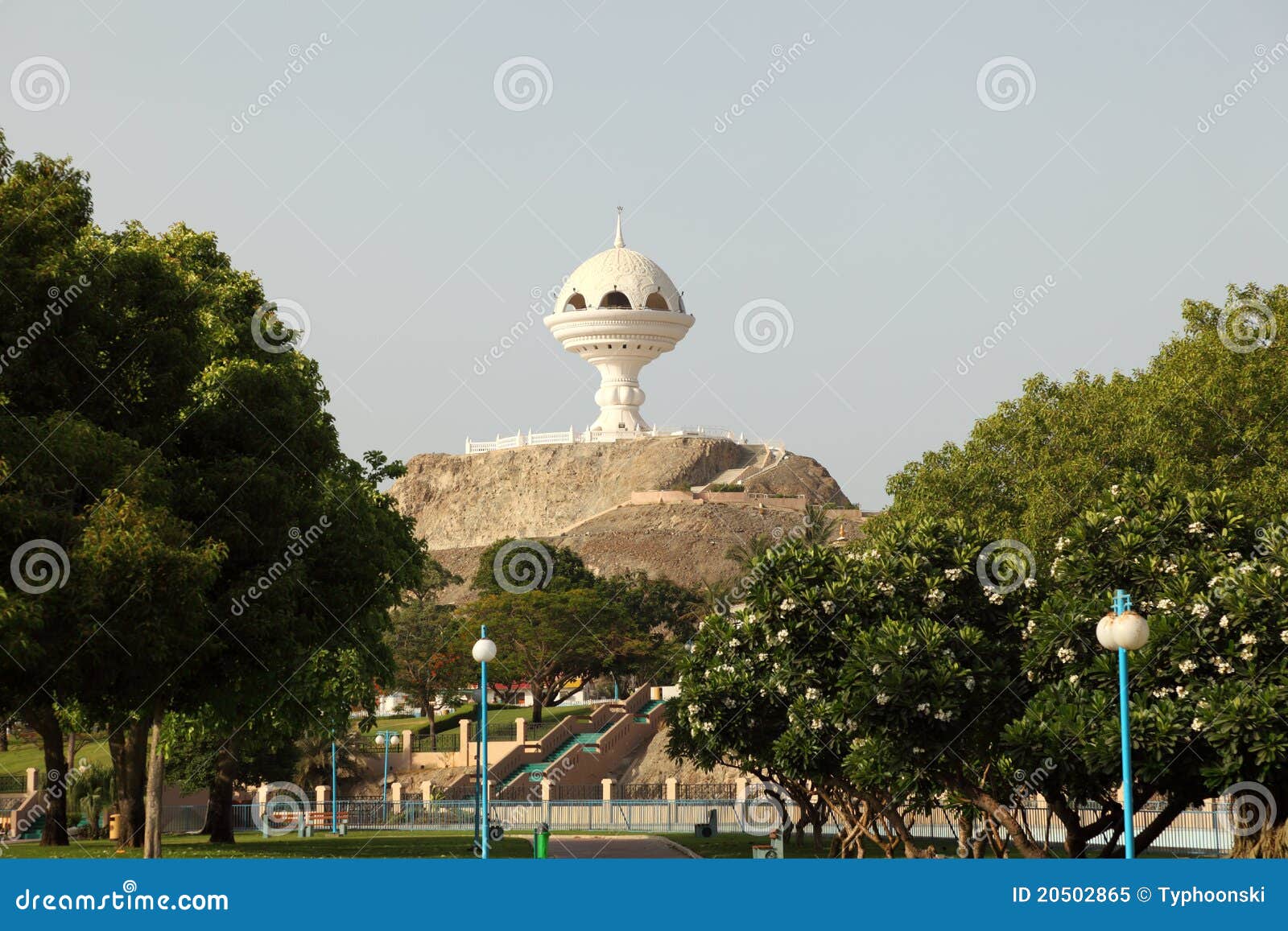 Riyam Park in Muscat, Oman stock image. Image of arabic - 20502865