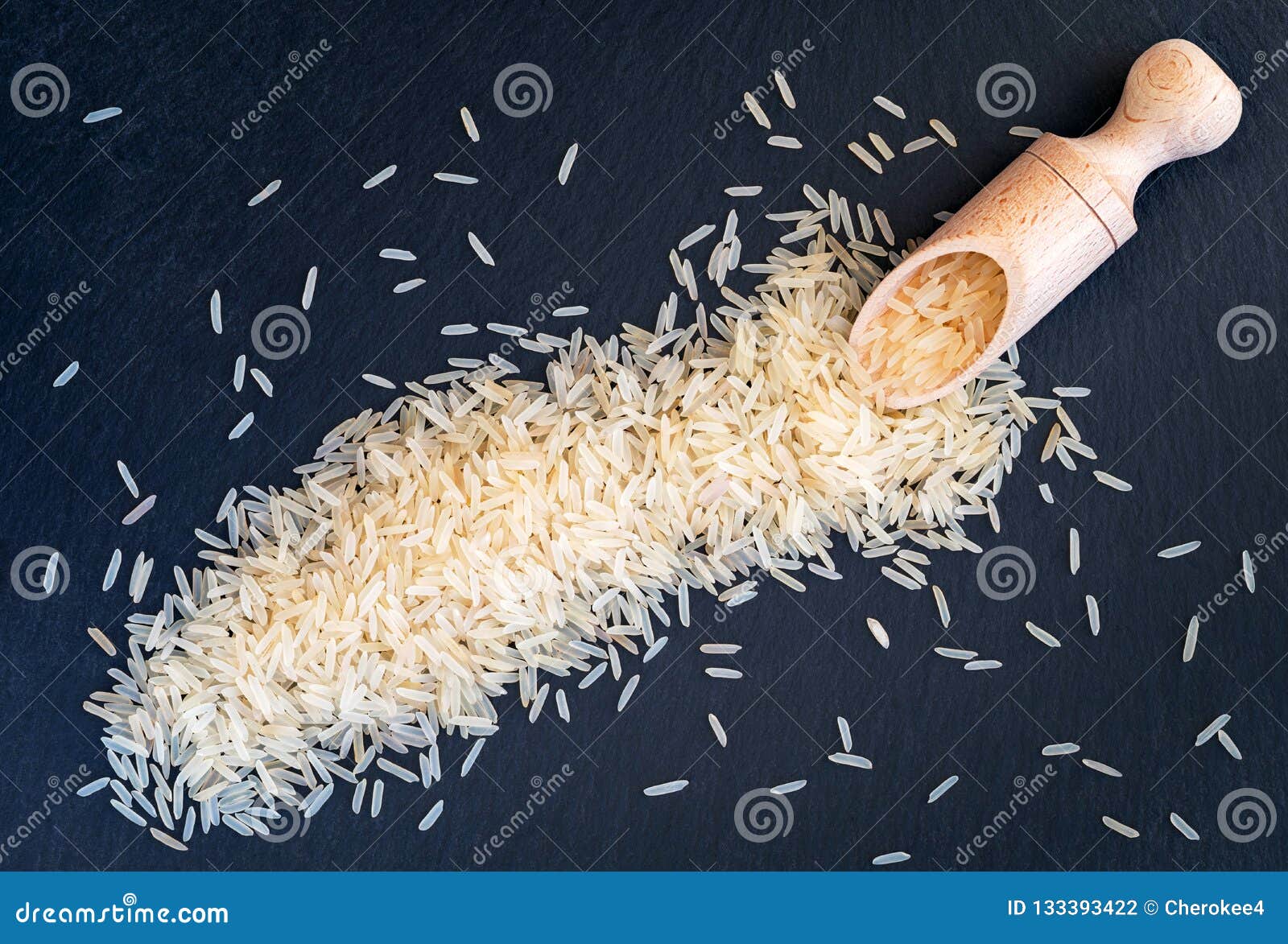 Riz Basmati Sur Un Fond D'ardoise Photo stock - Image du fermer, régime ...