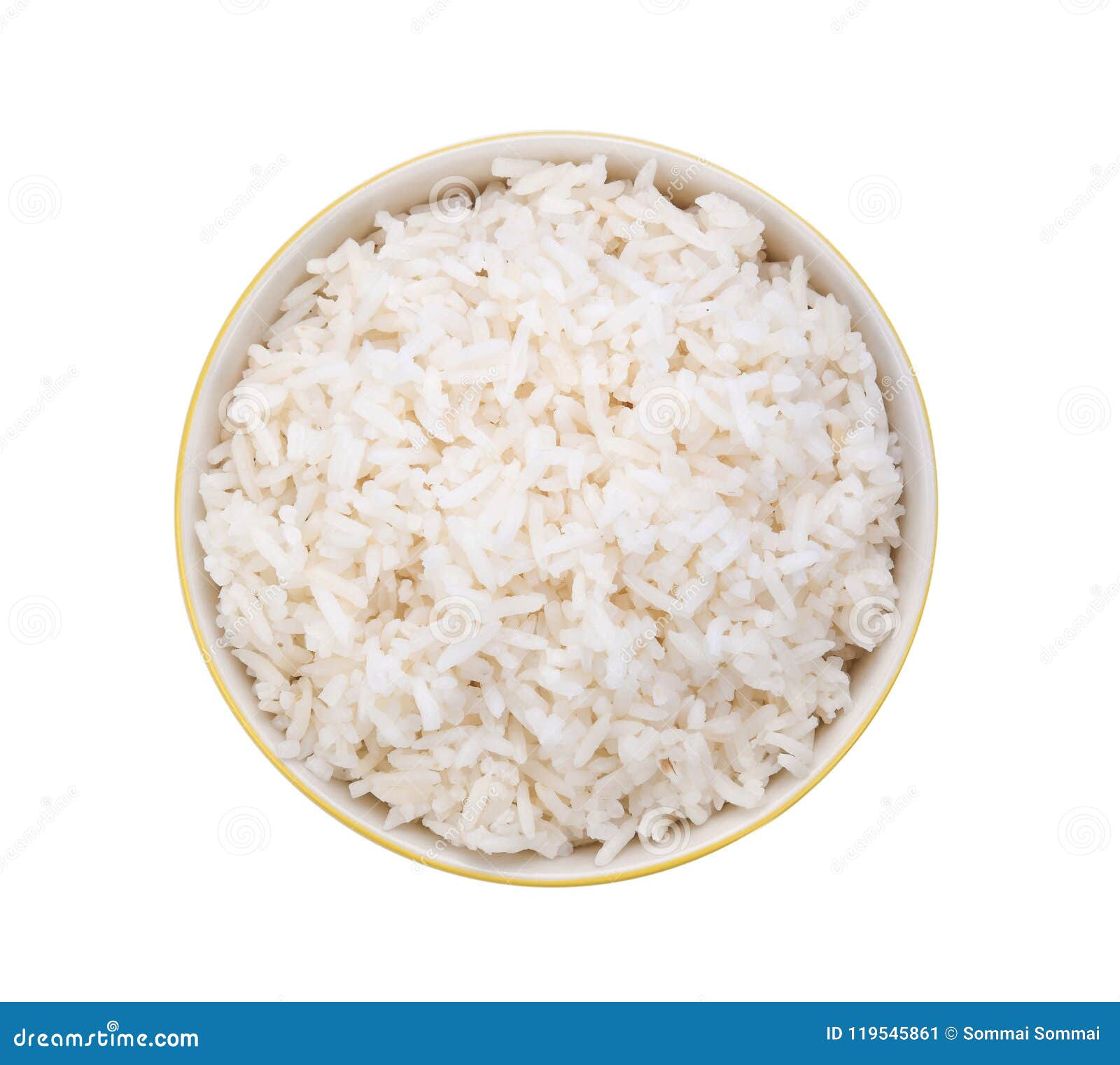 Riz Dans Un Isolatedl D'arc Sur Le Fond Blanc Image stock - Image du ...