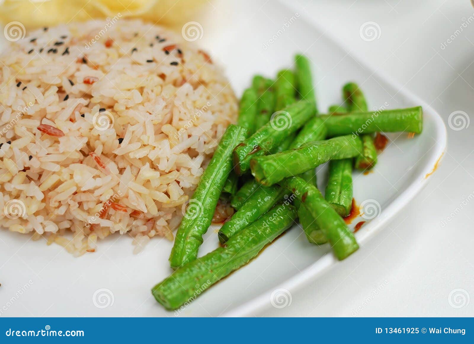Riz Et Haricots Rouges Non Polis Sains Image stock - Image du tourisme ...