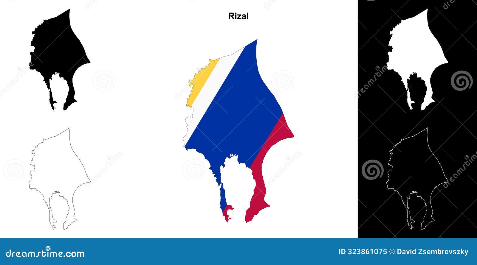 Rizal outline map stock vector. Illustration of icon - 323861075