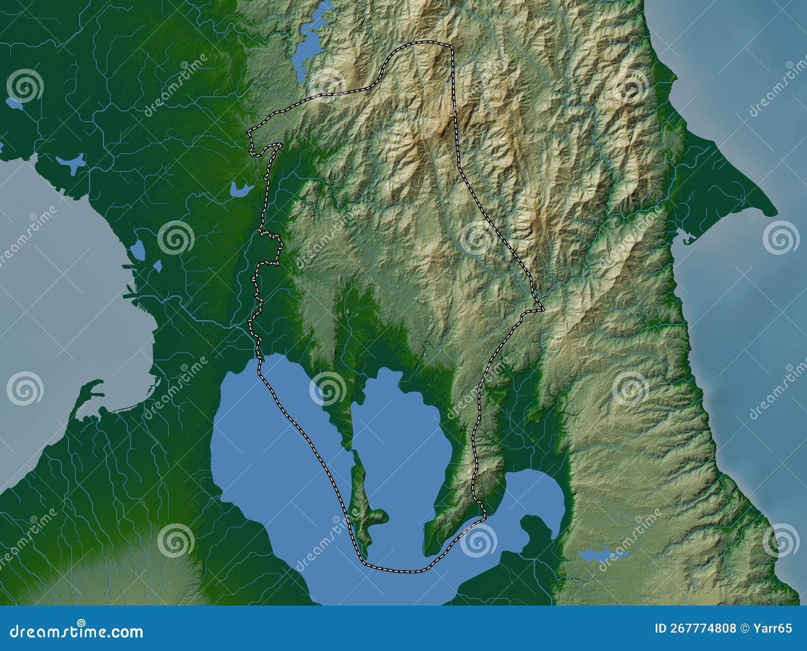 Rizal, Philippines. Physical. No Legend Stock Illustration ...