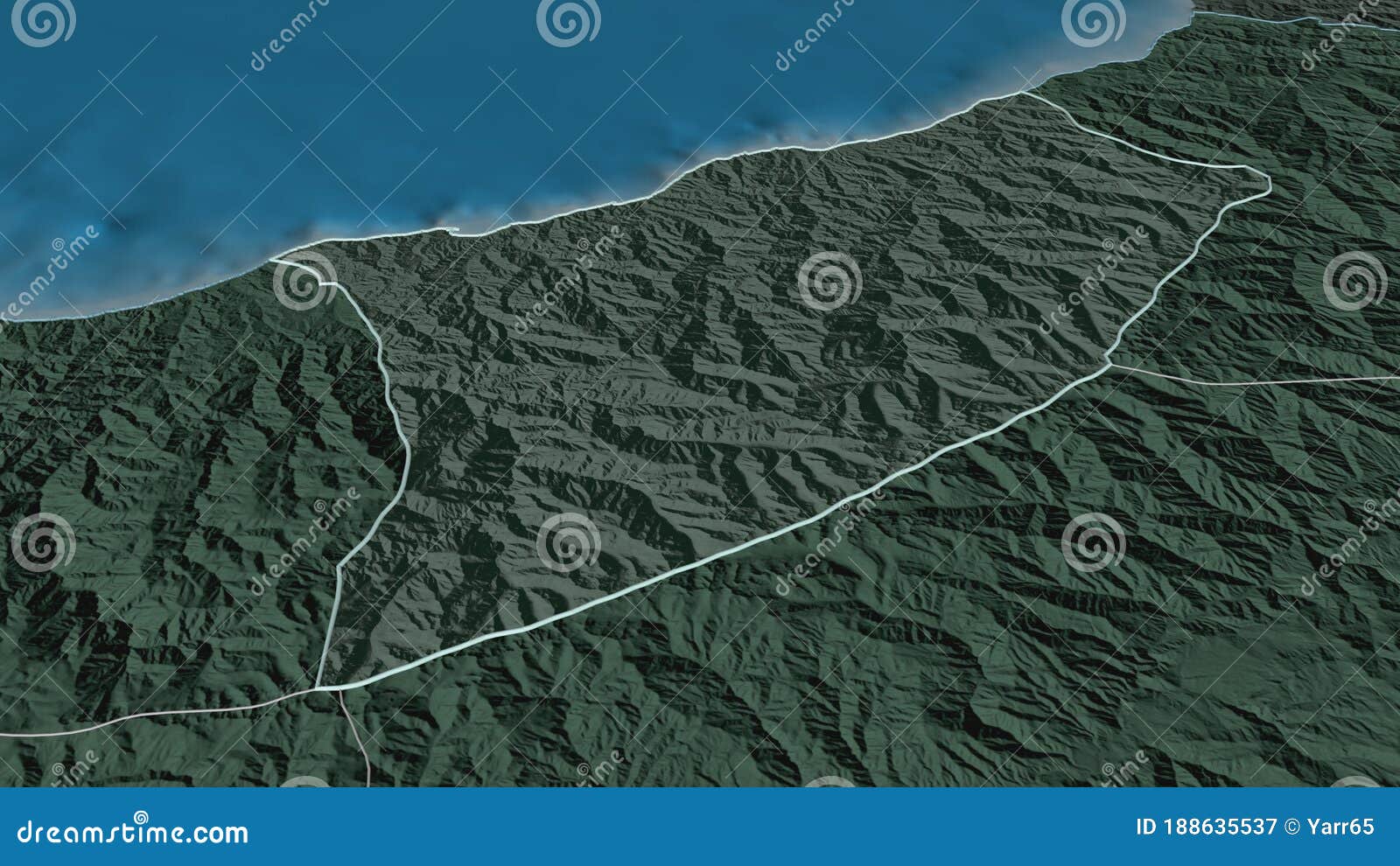 Rize, Turkey - Outlined. Administrative Stock Illustration ...