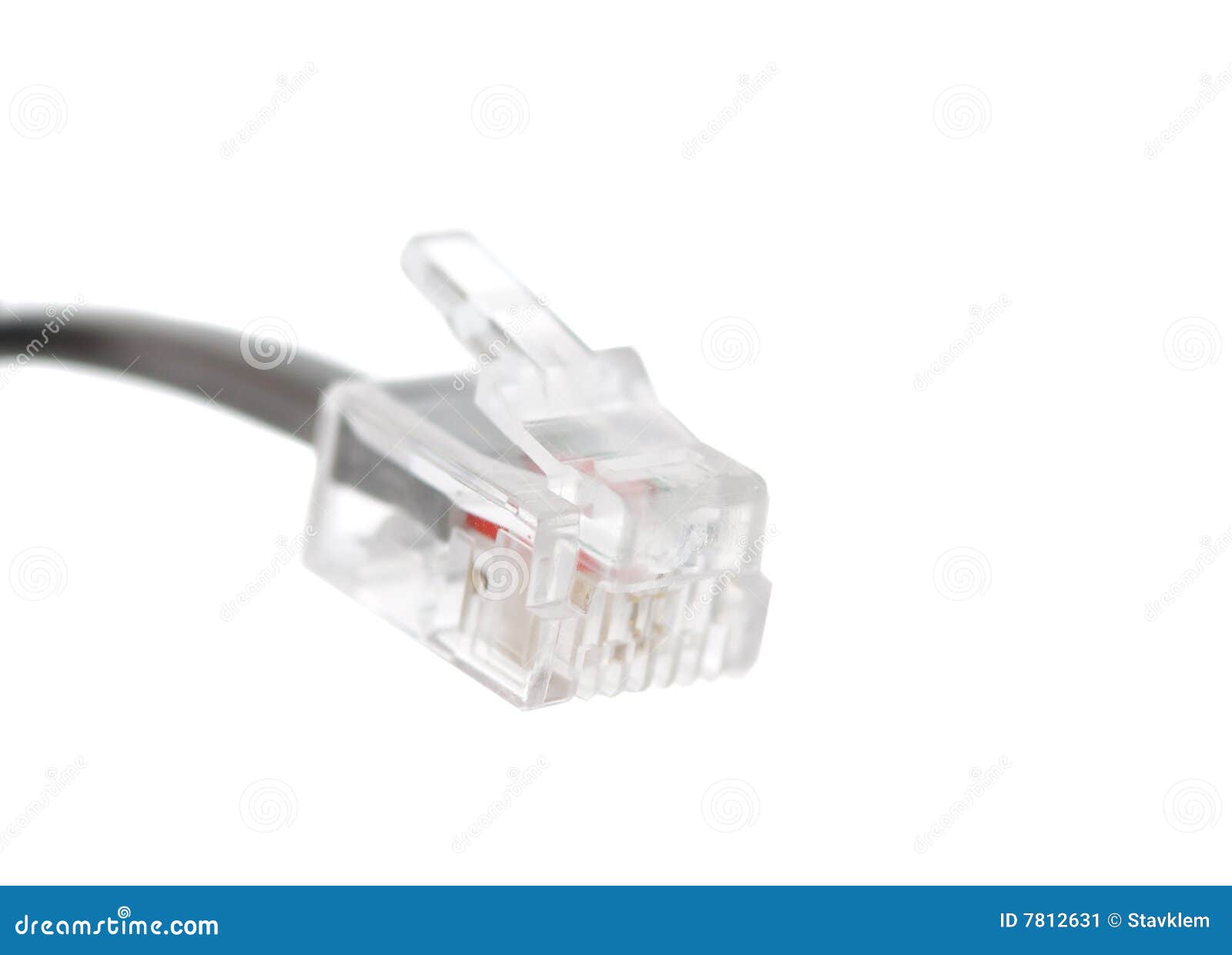 Rj-45 Cable Connector Isolated on White Stock Image - Image of industry ...