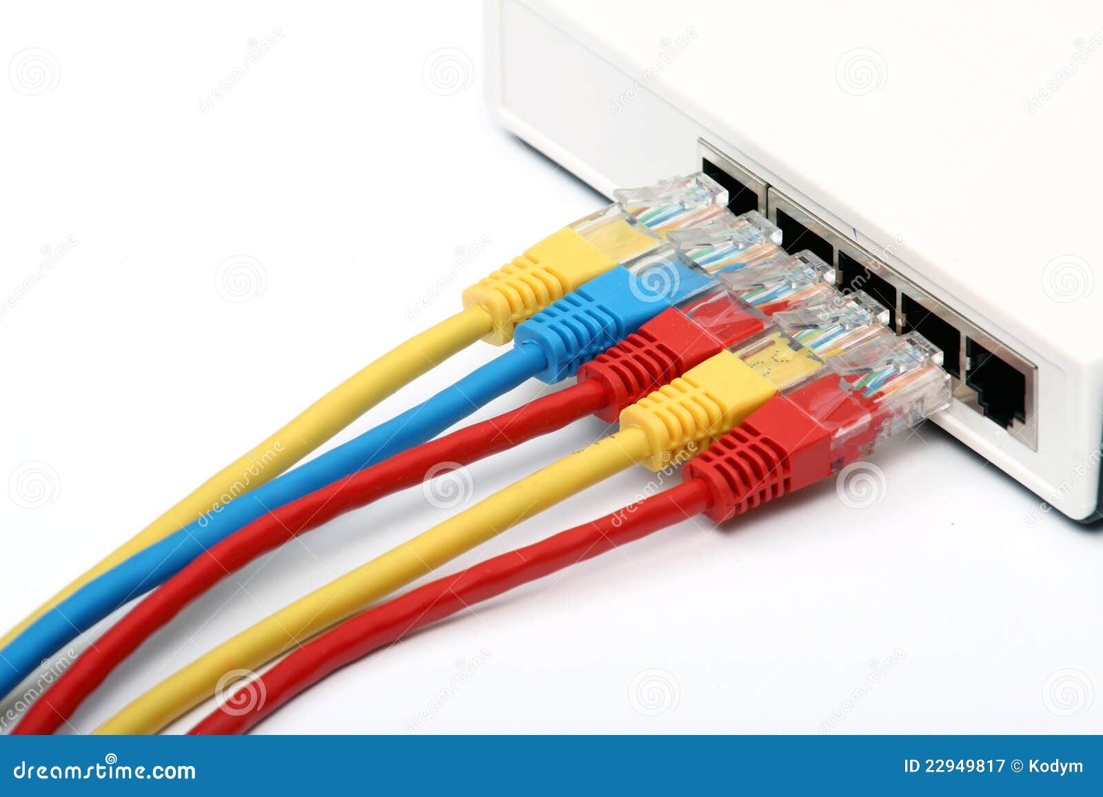 Rj 45 conector and switch stock image. Image of digital - 22949817