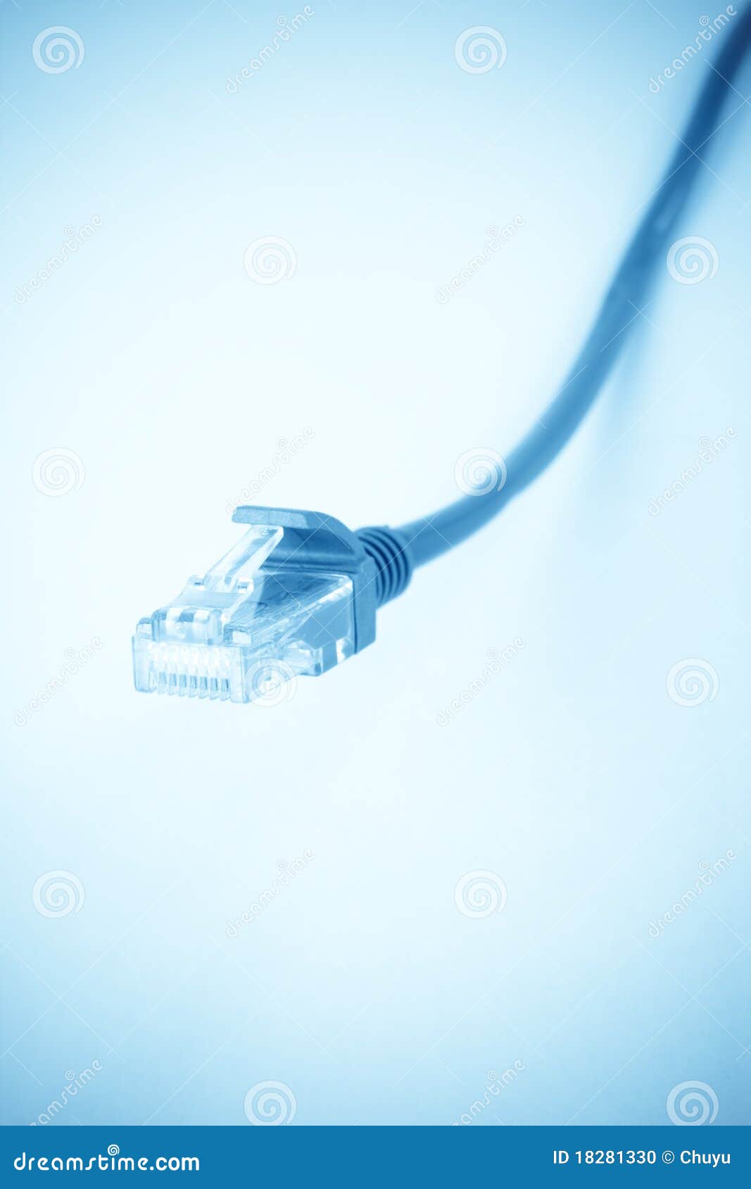 RJ-45 connector stock photo. Image of technology, bandwith - 18281330
