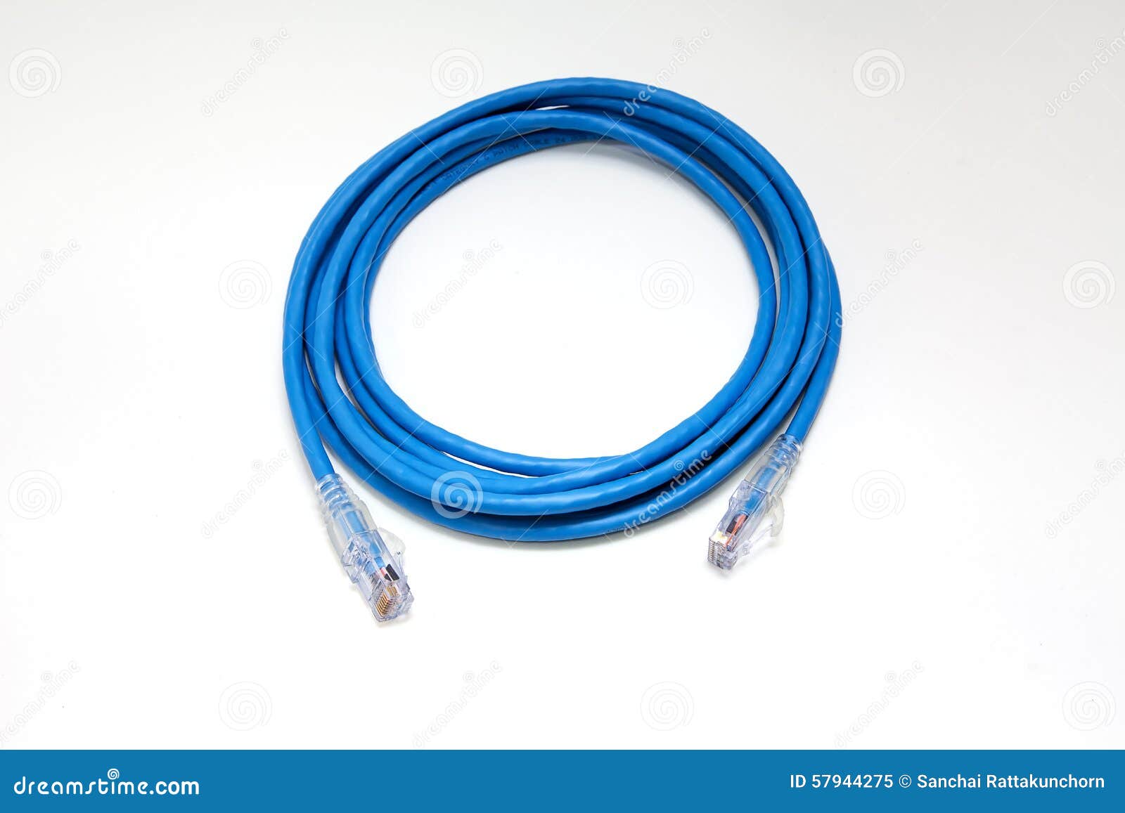 RJ45 Cat.6 Ethernet Cable stock image. Image of area - 57944275