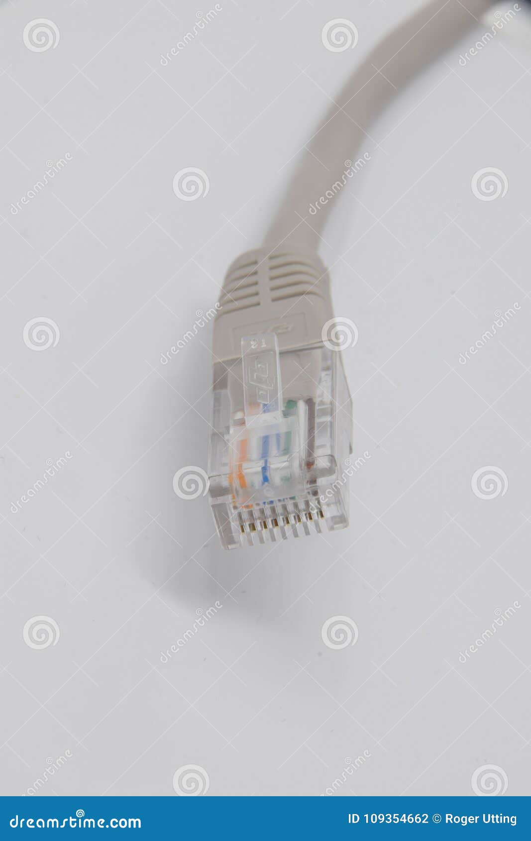 RJ45 CAT5 cable editorial photography. Image of information - 109354662