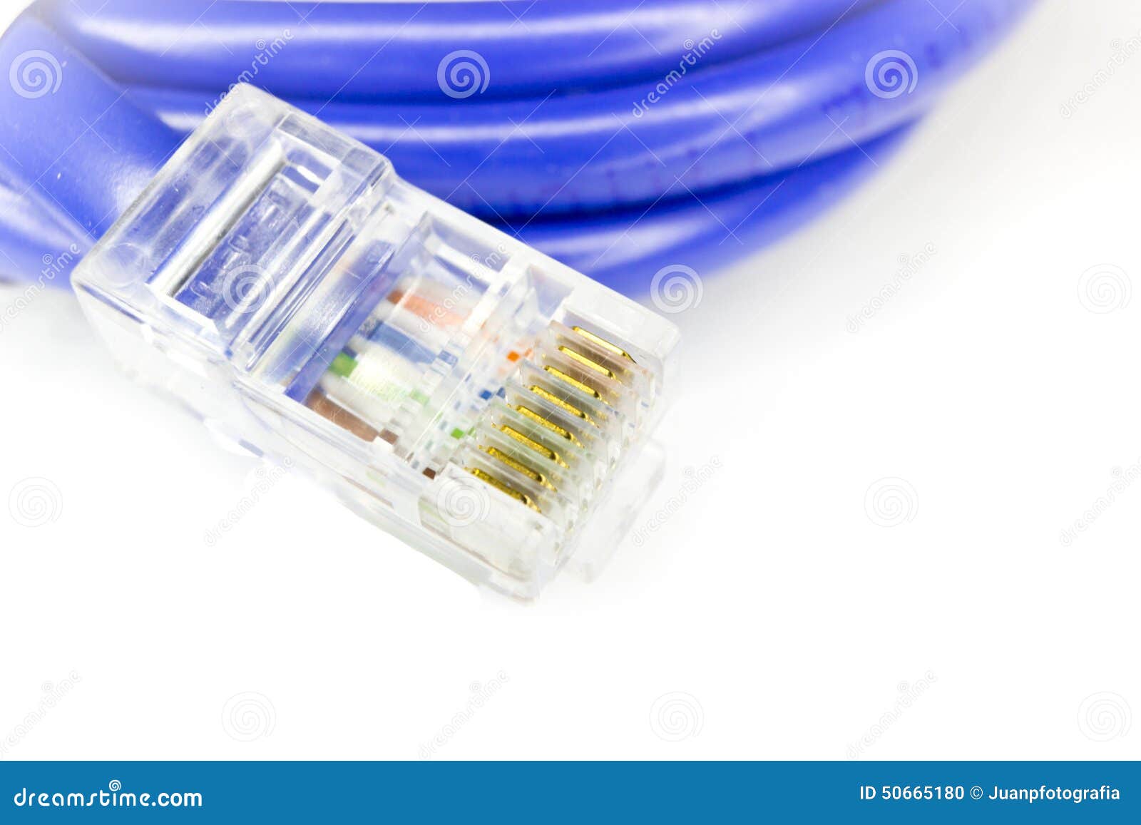 Isolated RJ45 connector stock photo. Image of networking - 50665180