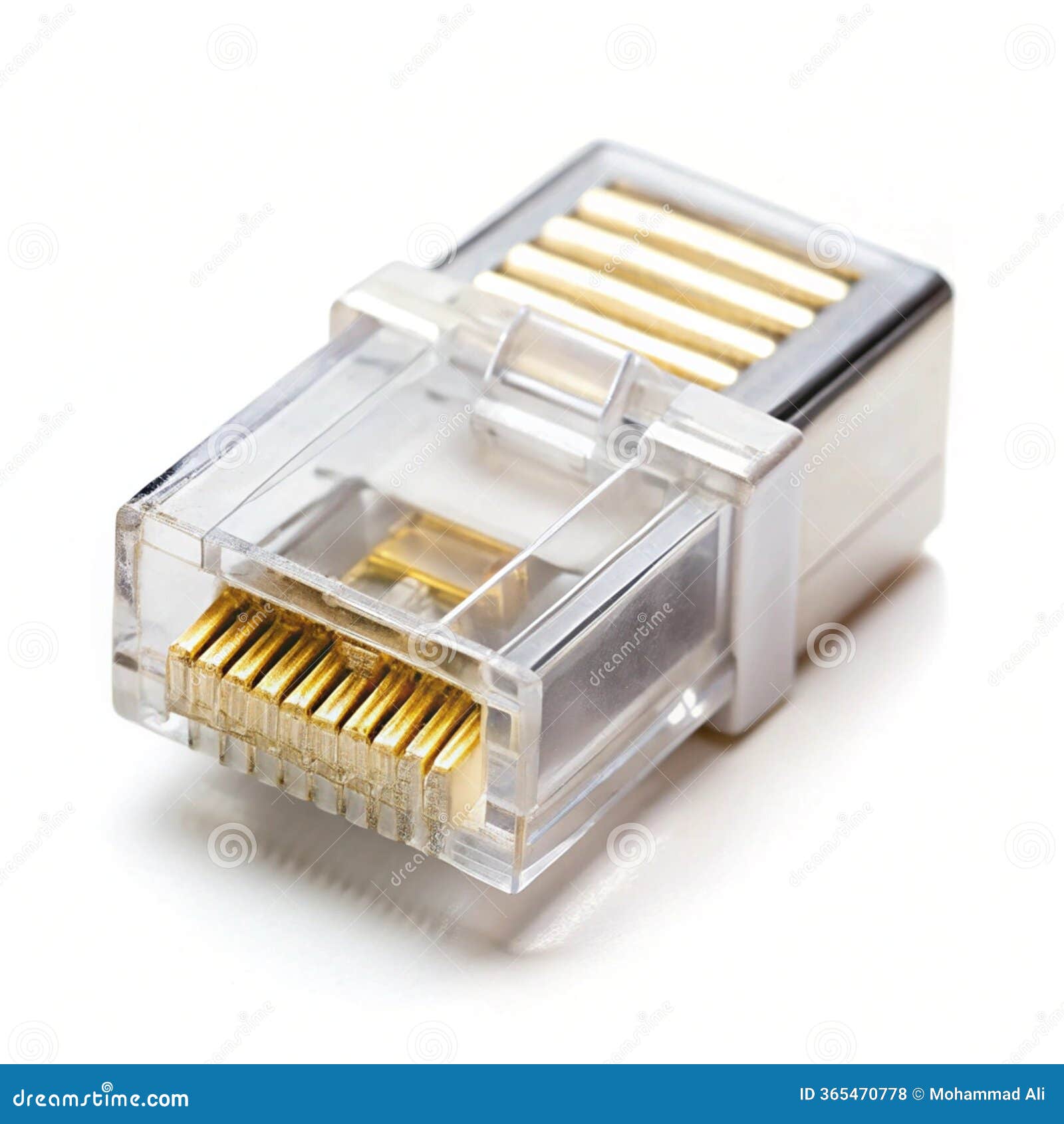 RJ45 Connector Isolated On White Background Stock Photography ...