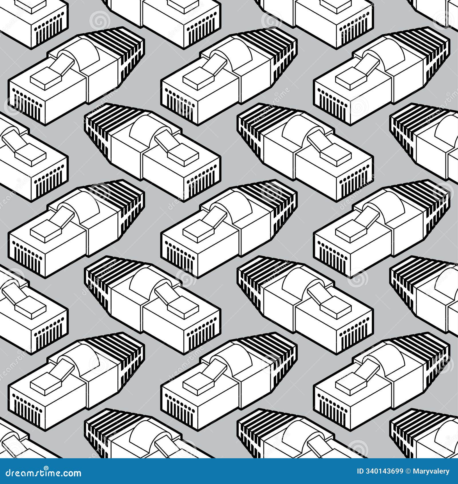 RJ45 Connector Technology Icon Vector Illustration | CartoonDealer.com ...