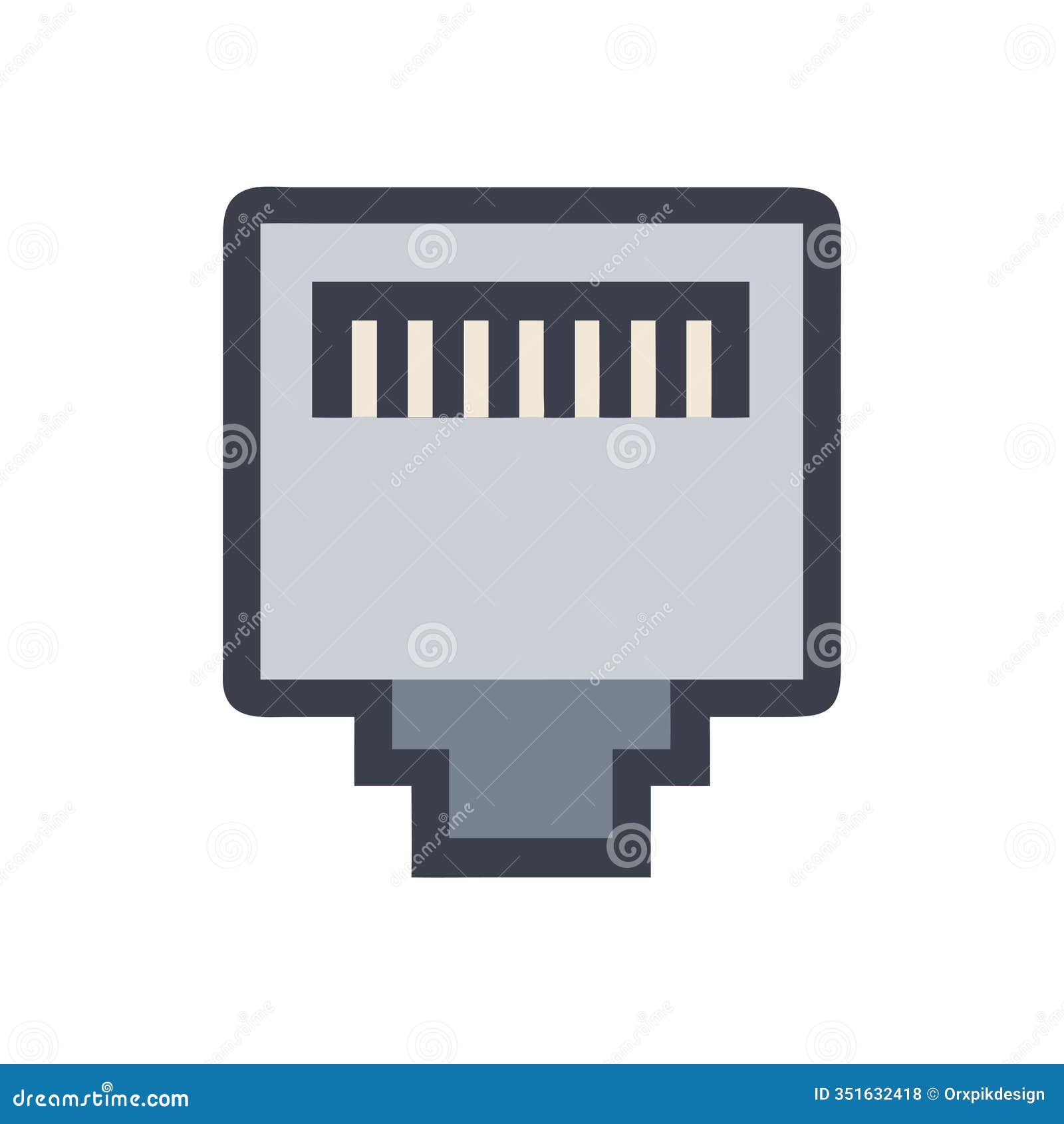 RJ45 Connector Isolated On White Background Stock Photography ...