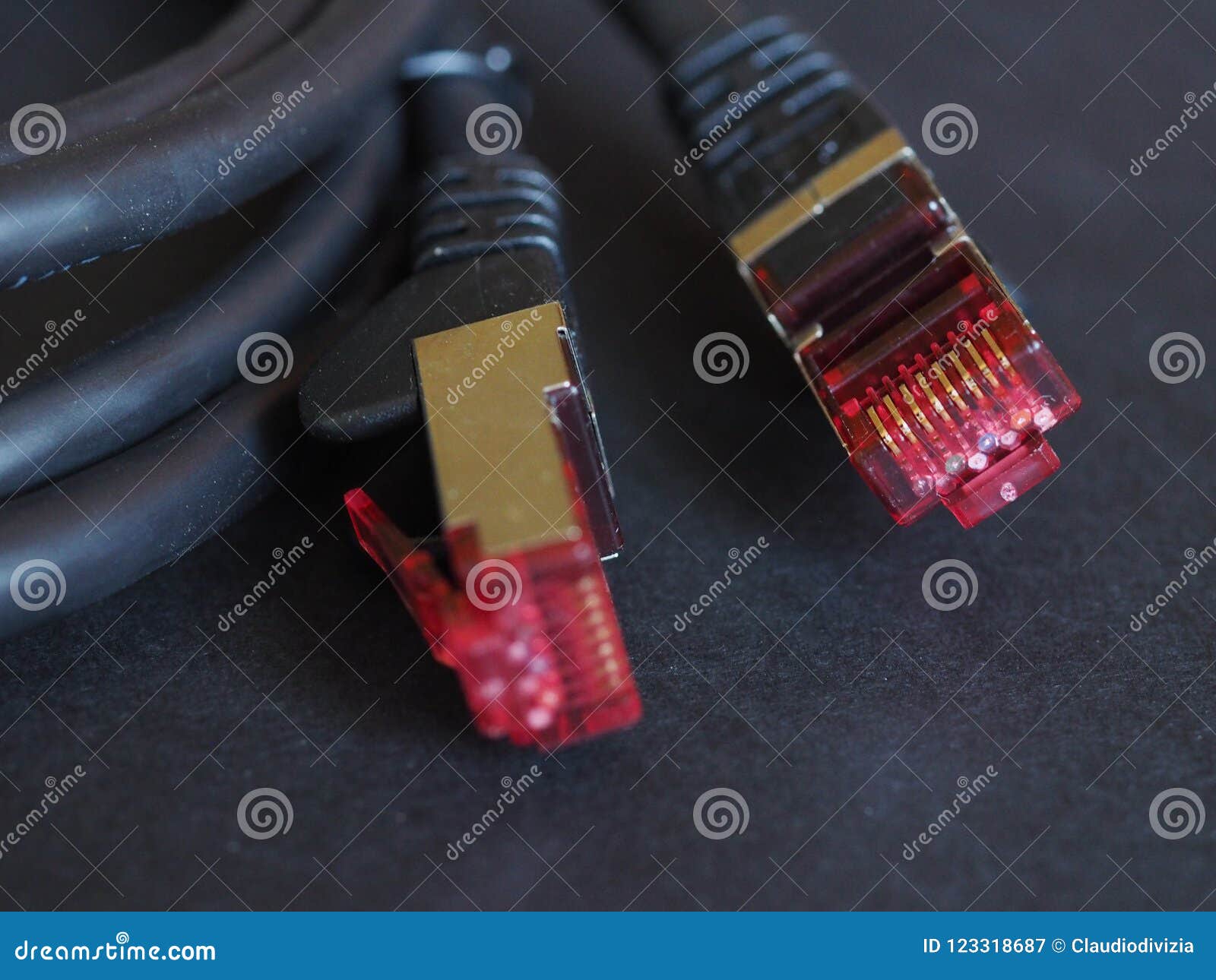 RJ45 ethernet plug stock image. Image of network, plug - 123318687
