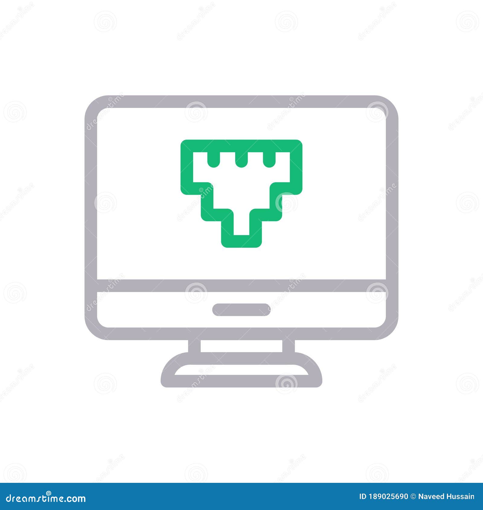 Rj45 Vector Color Line Icon Stock Vector - Illustration of network ...