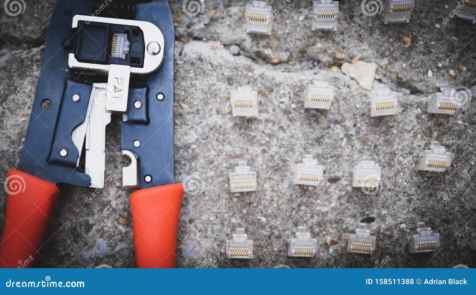 Crimping Tool with RJ45 Jack Stock Photo - Image of cross, cat6: 158511388