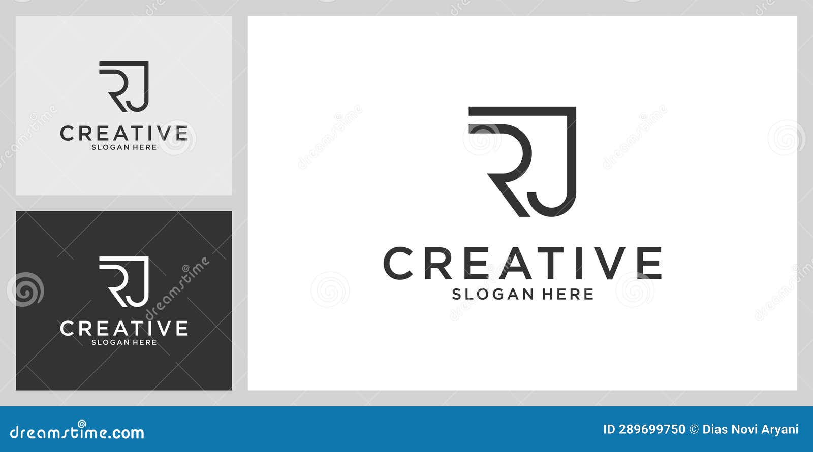 RJ or JR Initial Letter Logo Design Vector Stock Illustration ...