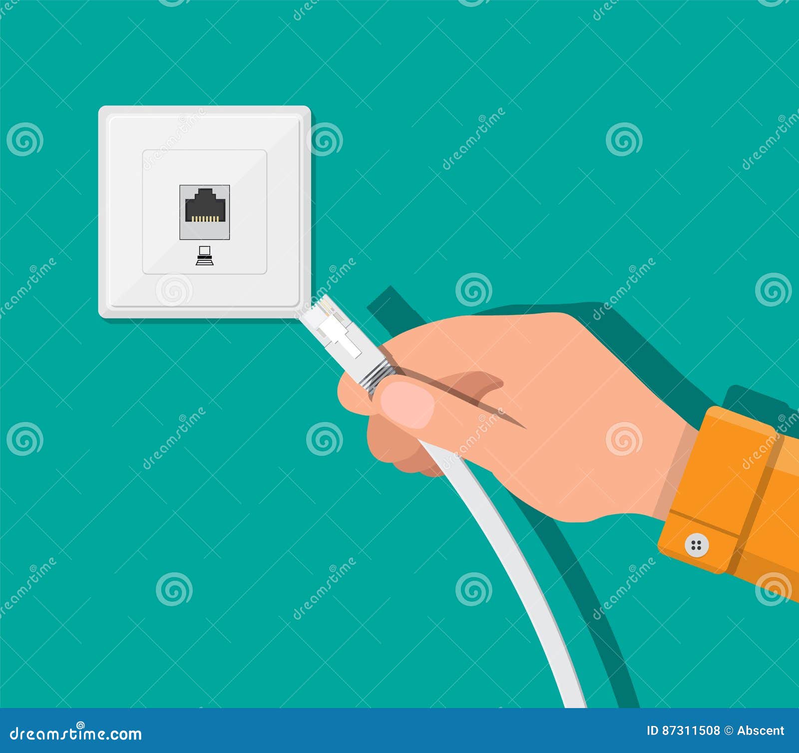 Socket Rj45 Icon. Cartoon Vector | CartoonDealer.com #115899557