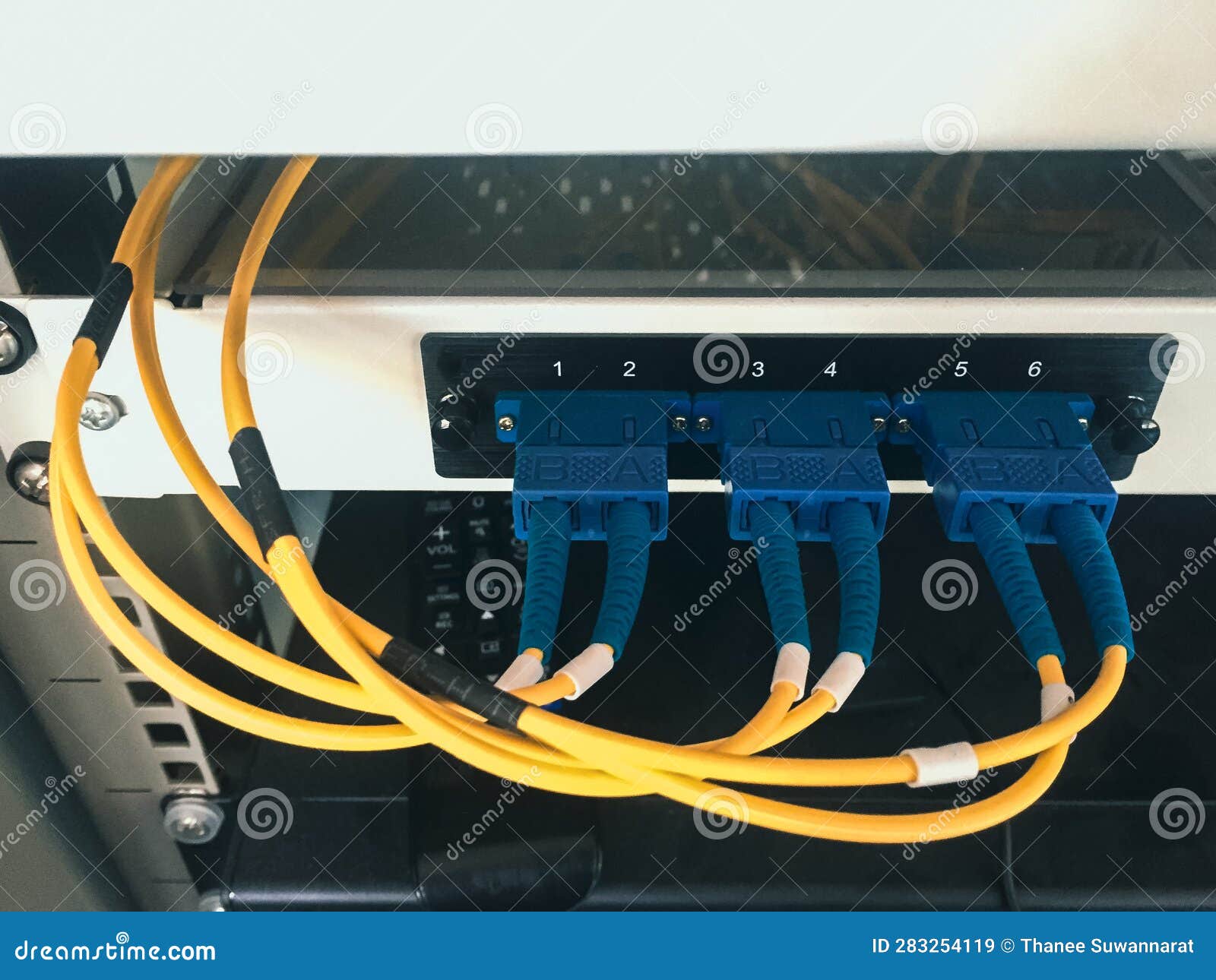 RJ45 Lan Cables Connected To Data Center Stock Image - Image of bumper ...