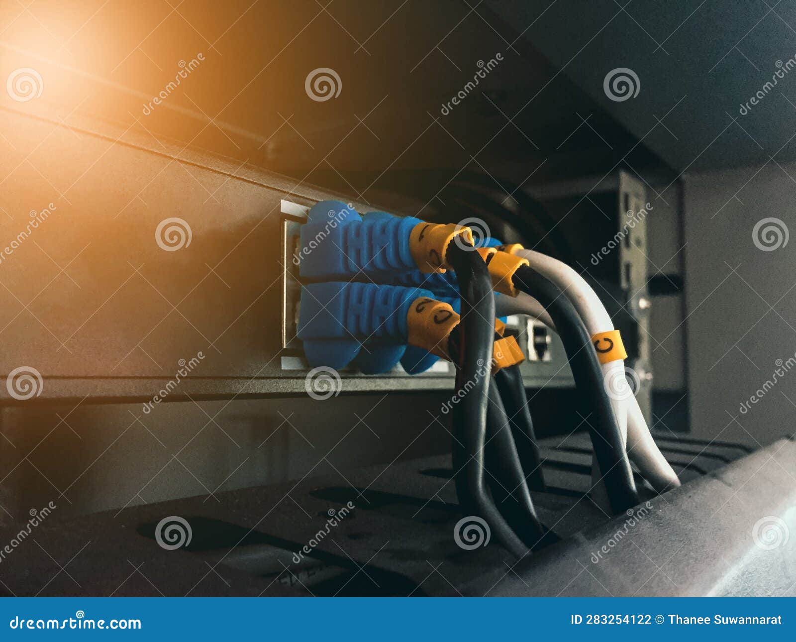 RJ45 Lan cables stock illustration. Illustration of center - 283254122