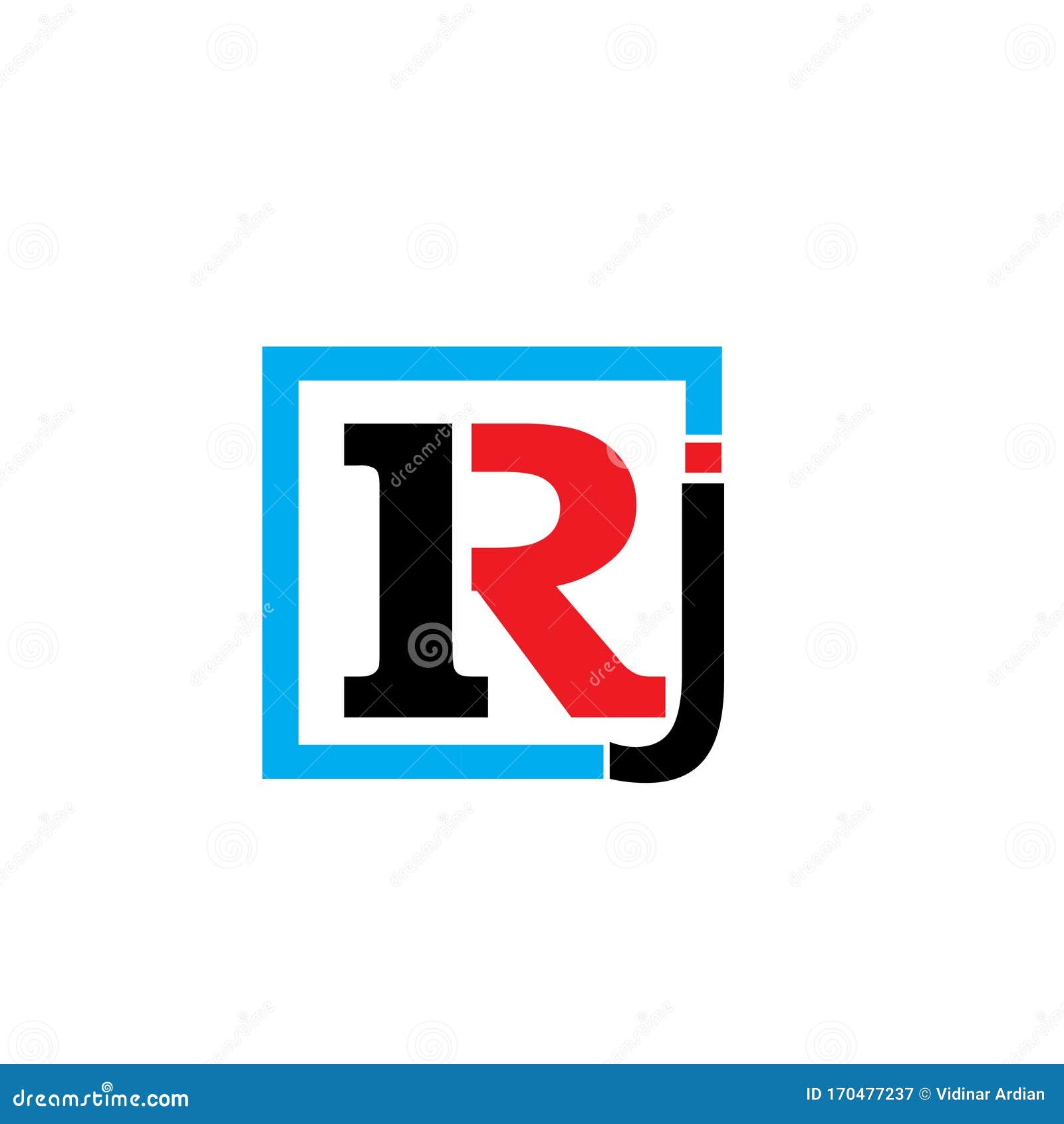 RJ Letter Initial Icon Logo Design Inspiration Vector Template Stock ...