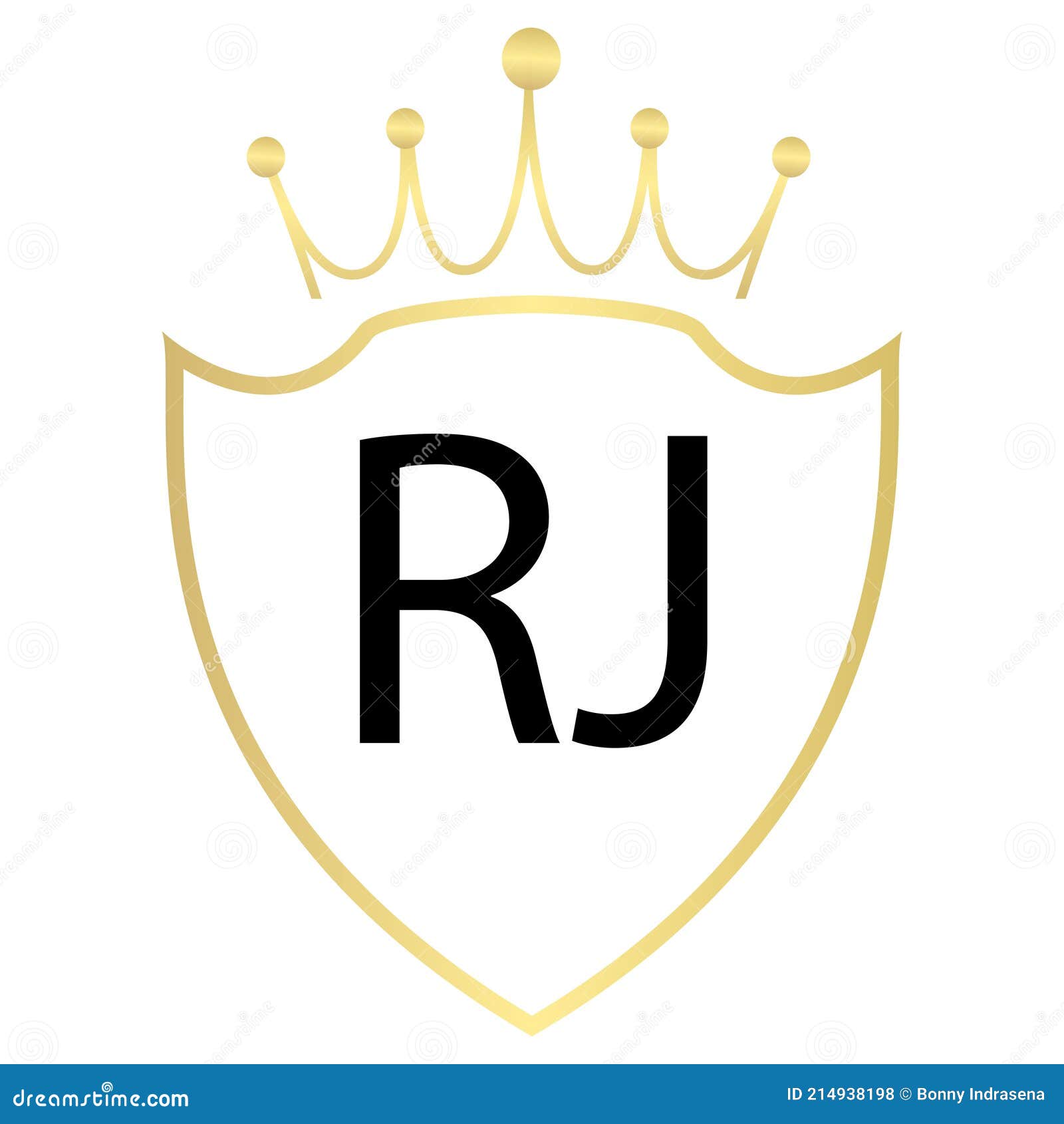RJ Letter Logo Design with Simple Style Stock Vector - Illustration of ...