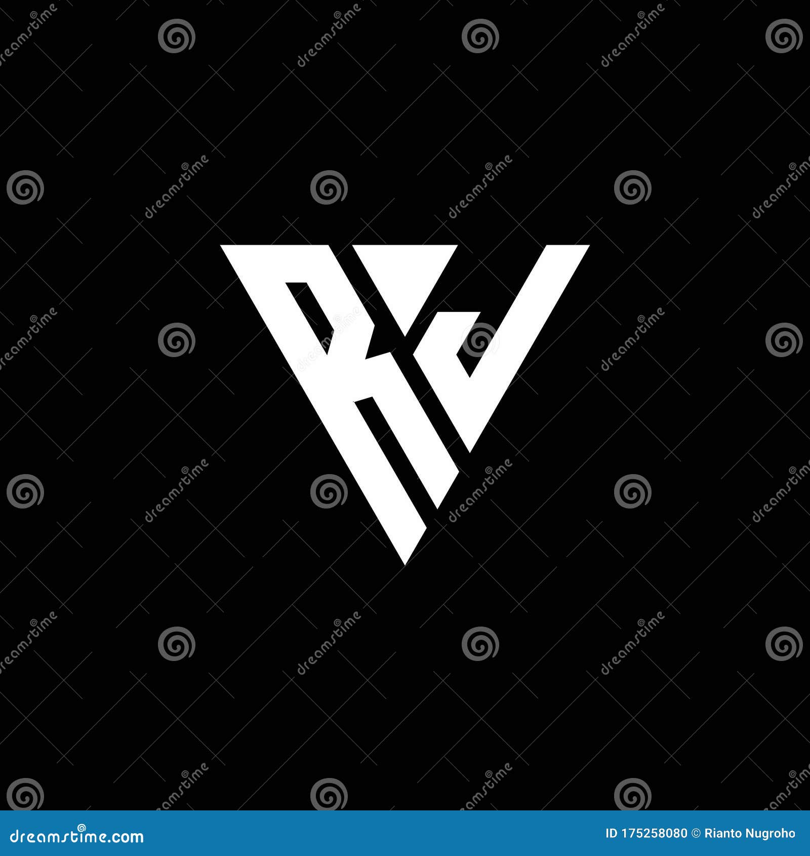 RJ Logo Letter Monogram with Triangle Shape Design Template Stock ...