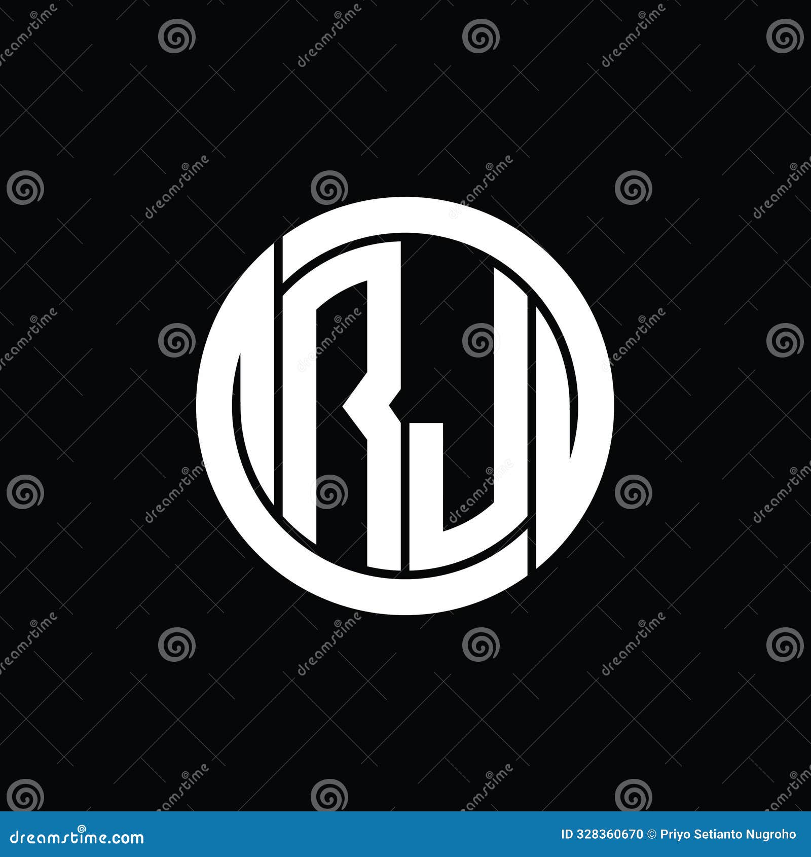 RJ Logo Monogram Shield Inside Circle Shape Vector Images Design ...
