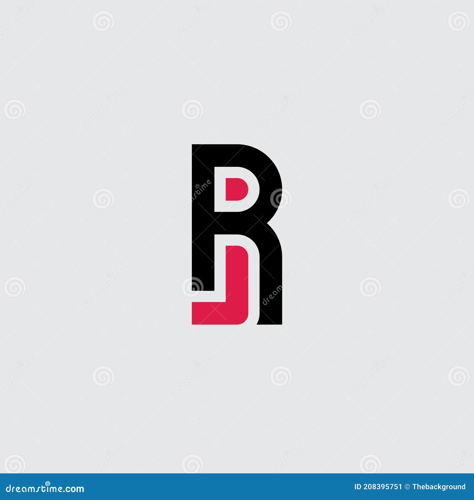 RJ - Monogram or Logotype. JR - Design Element or Icon. Vector Stock ...