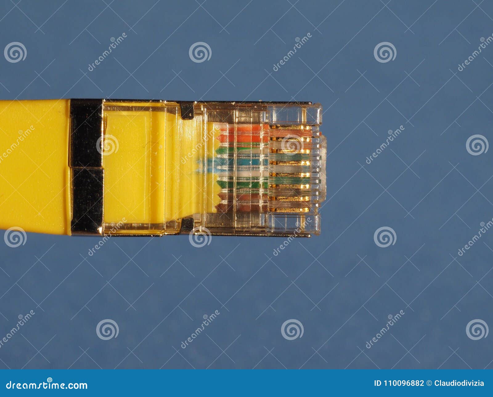 RJ45 ethernet plug stock photo. Image of internet, network - 110096882