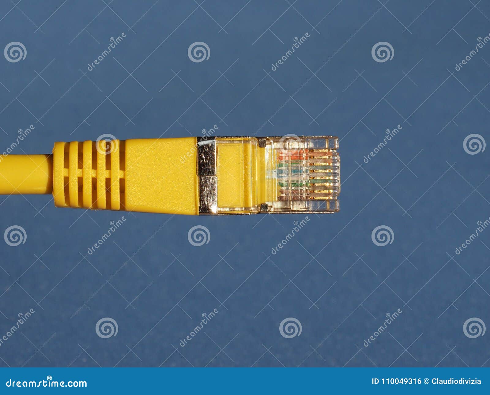 RJ45 ethernet plug stock photo. Image of electronics - 110049316