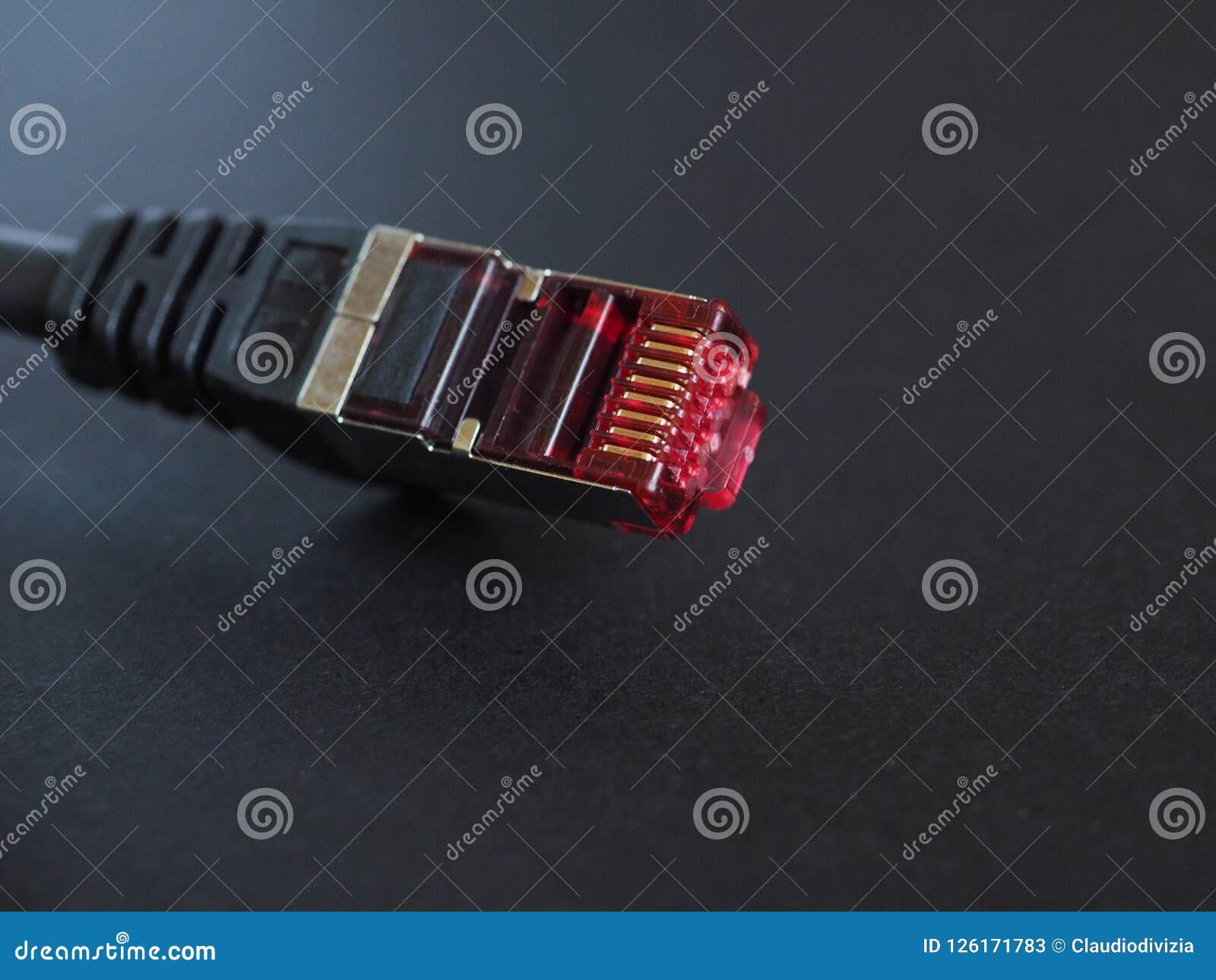RJ45 ethernet plug stock image. Image of technology - 126171783
