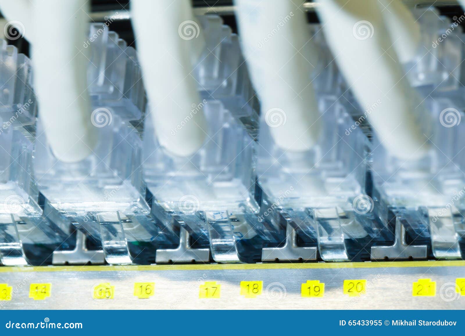 RJ45, Rack in the Data Center Stock Image - Image of chassis ...