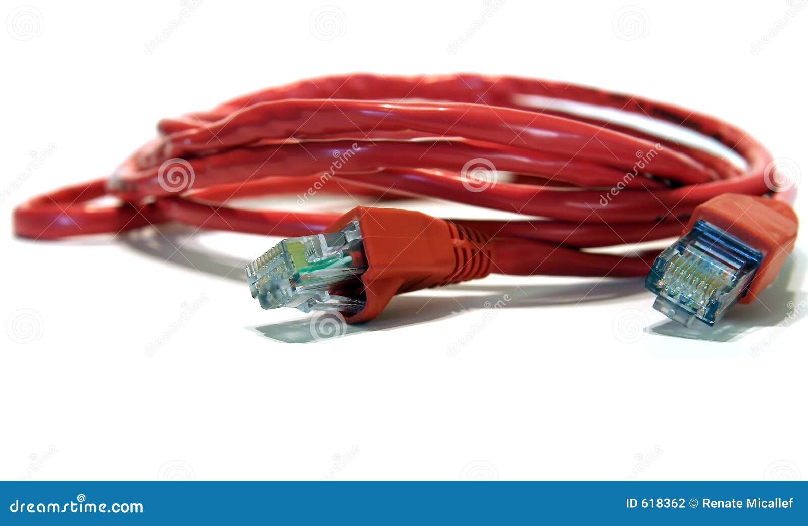 Rj45 Computer Crossover Data Cable Stock Photo - Image of cabling ...