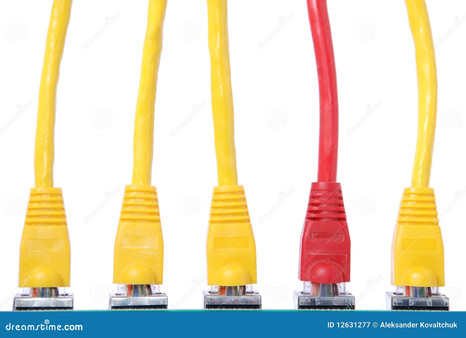 RJ45 Network Plugs Red And Yellow Royalty-Free Stock Photography ...