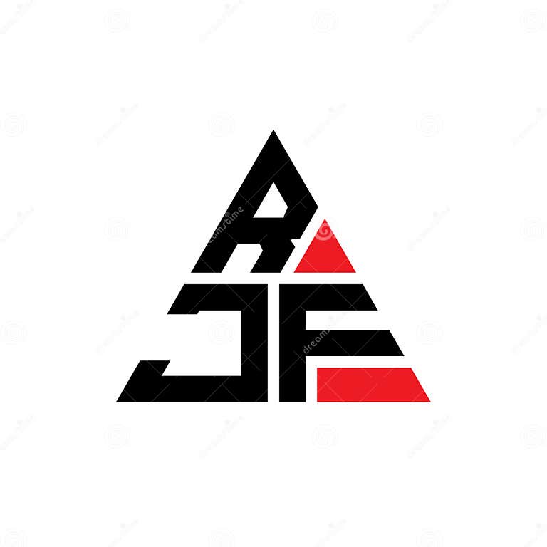 RJF Triangle Letter Logo Design with Triangle Shape. RJF Triangle Logo ...