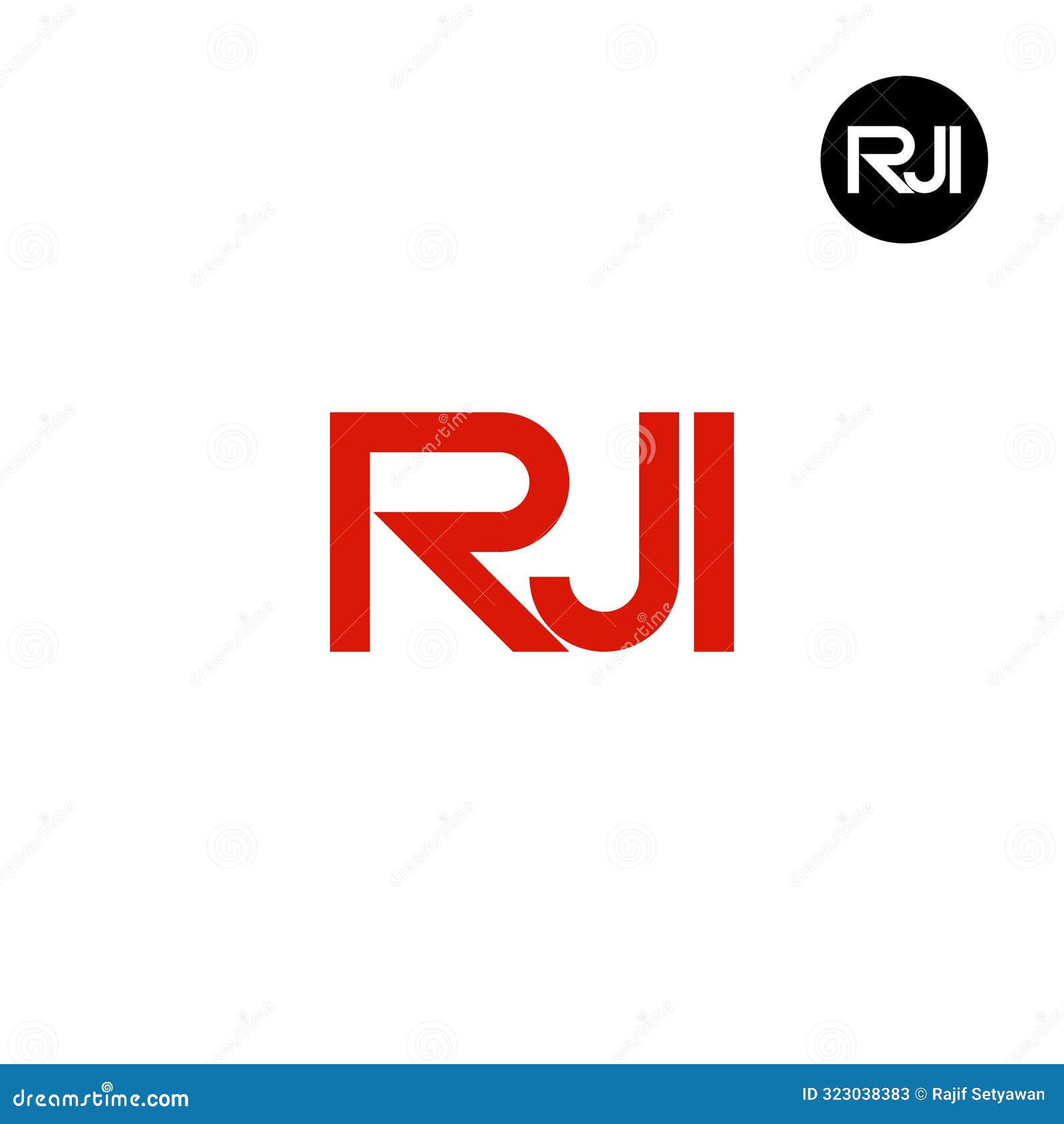 RJI Logo Letter Monogram Design Stock Vector - Illustration of ...