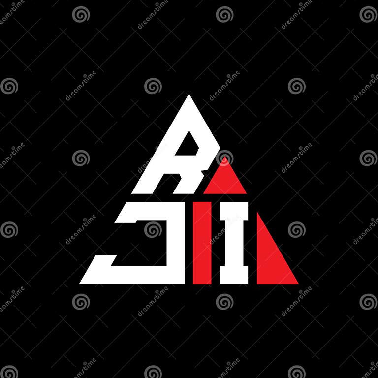 RJI Triangle Letter Logo Design with Triangle Shape. RJI Triangle Logo ...