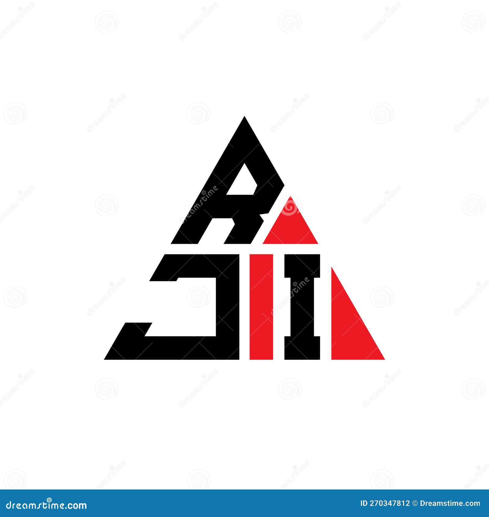 RJI Triangle Letter Logo Design with Triangle Shape. RJI Triangle Logo ...