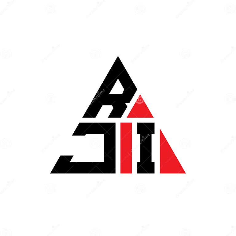 RJI Triangle Letter Logo Design with Triangle Shape. RJI Triangle Logo ...
