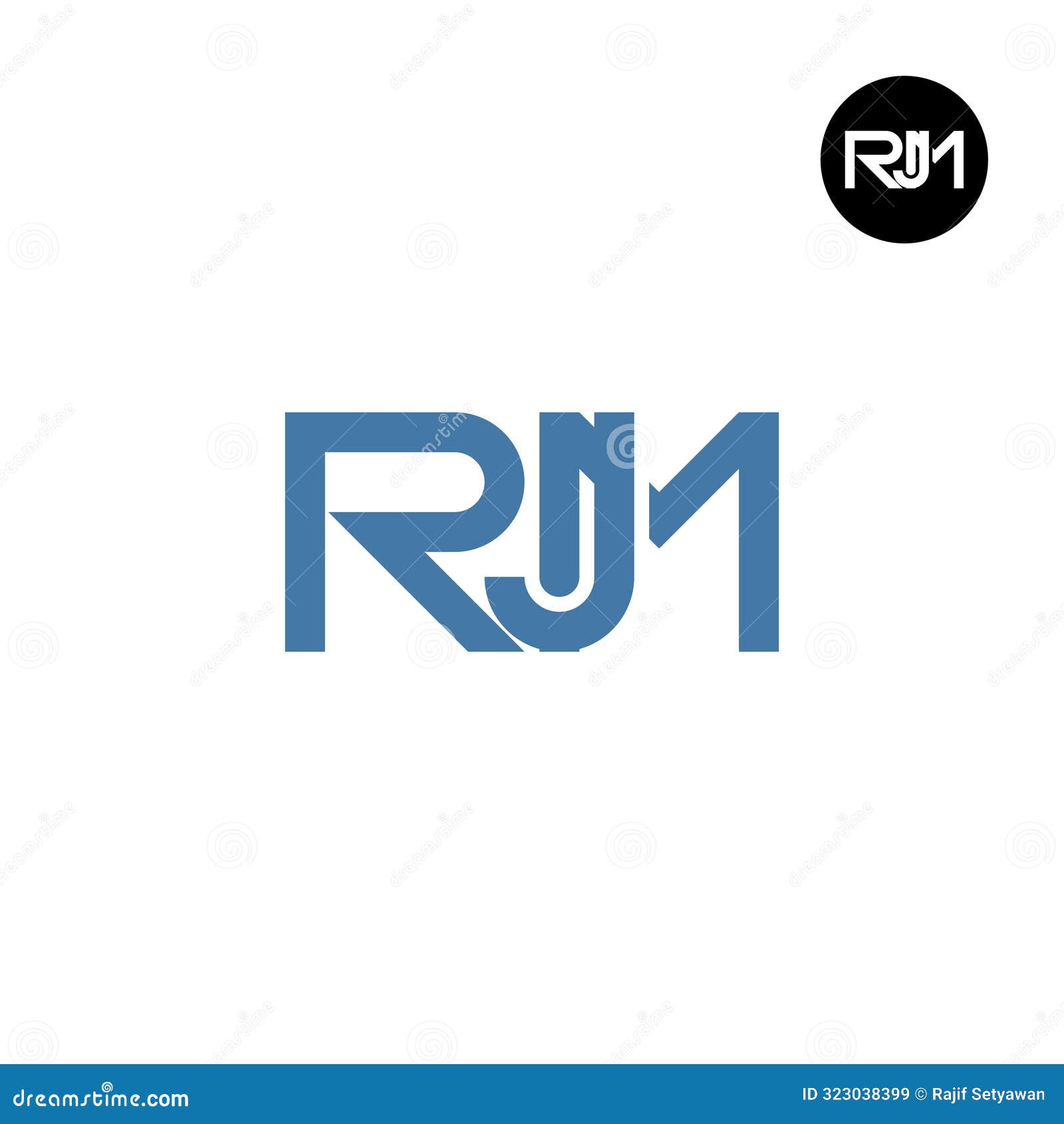 RJM Logo Letter Monogram Design Stock Vector - Illustration of ...