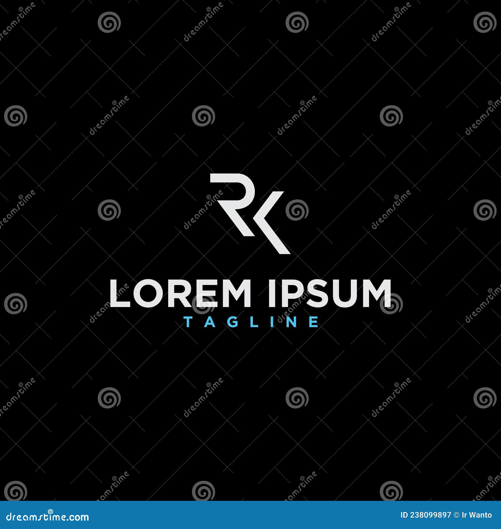 Rk Monogram Logo Design Inspiration Stock Vector - Illustration of font ...