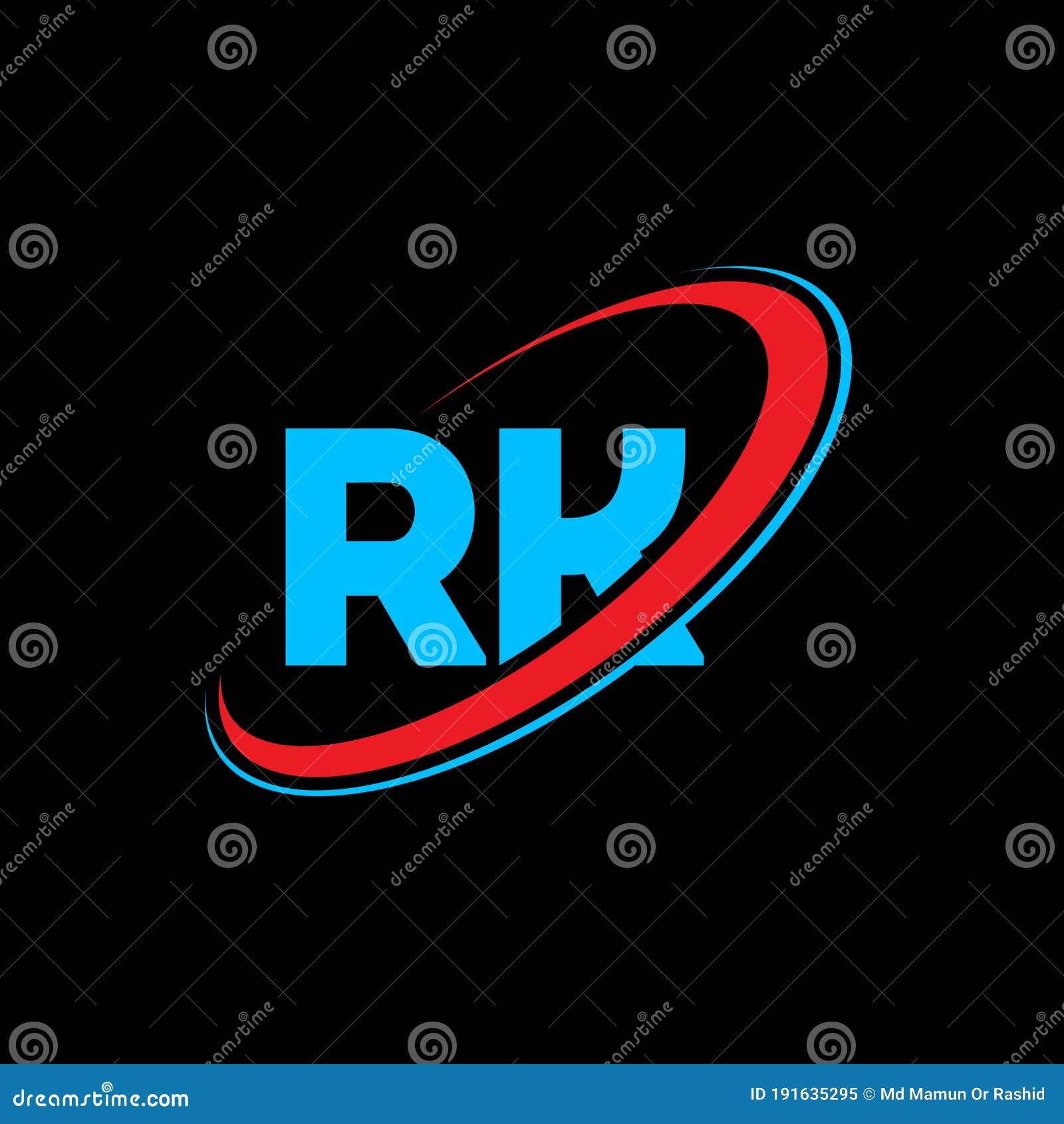 RK R K Letter Logo Design. Initial Letter RK Linked Circle Uppercase ...